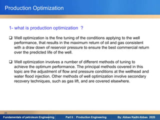 Production Optimization Techniques on and offshore. | PDF