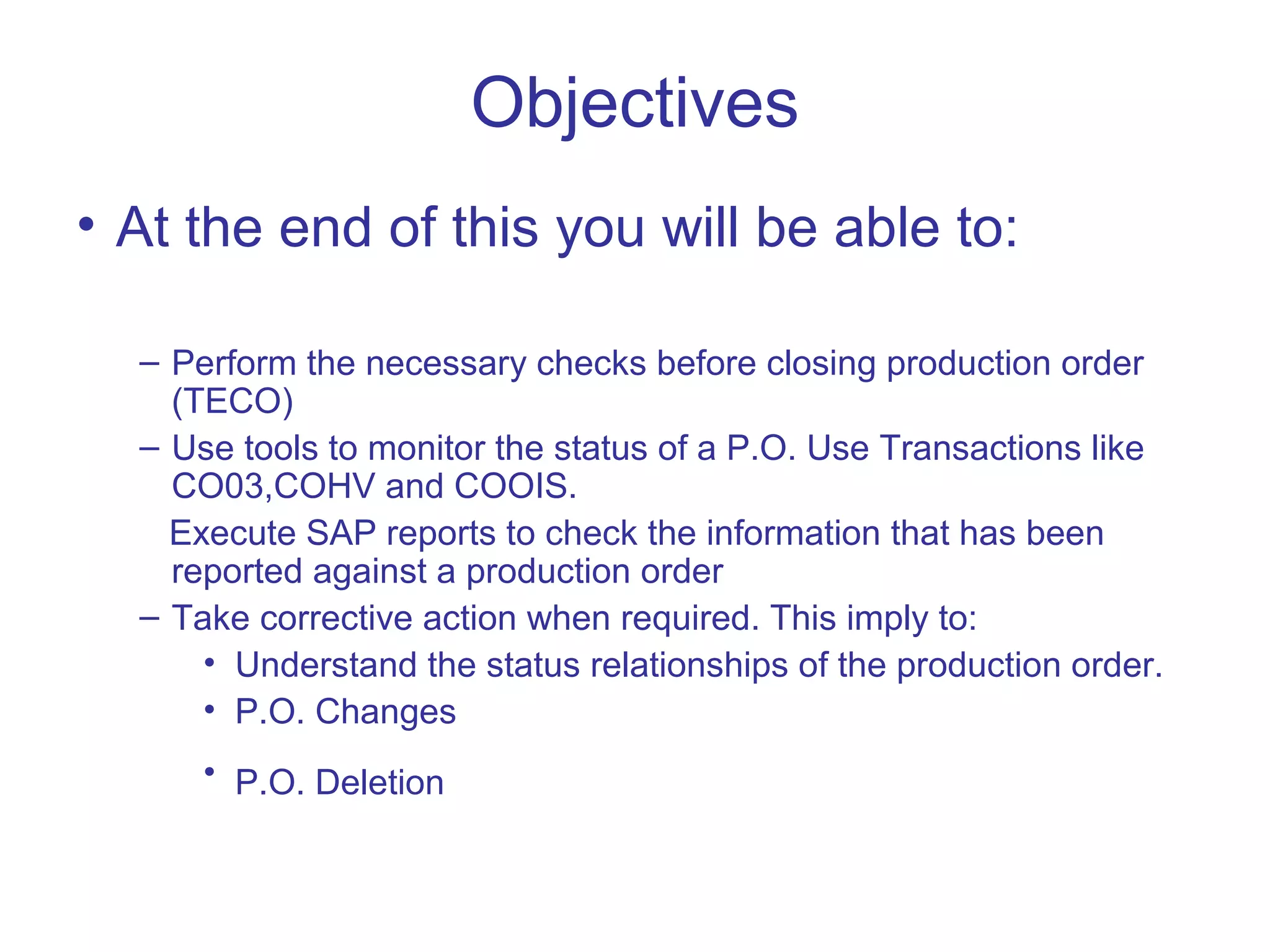 Production order - Murali krishna nookella | PPT