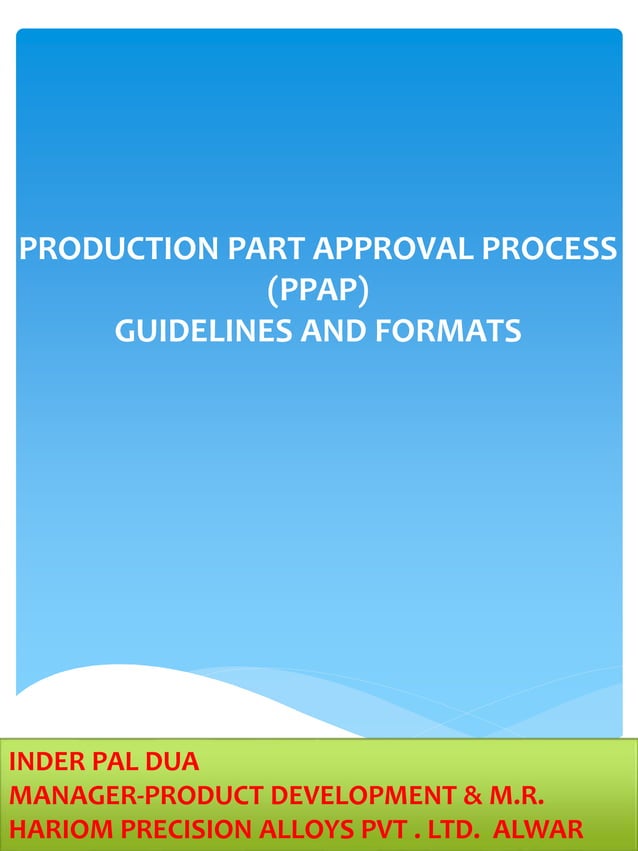 Production part approval process ppt 1 | PPTX