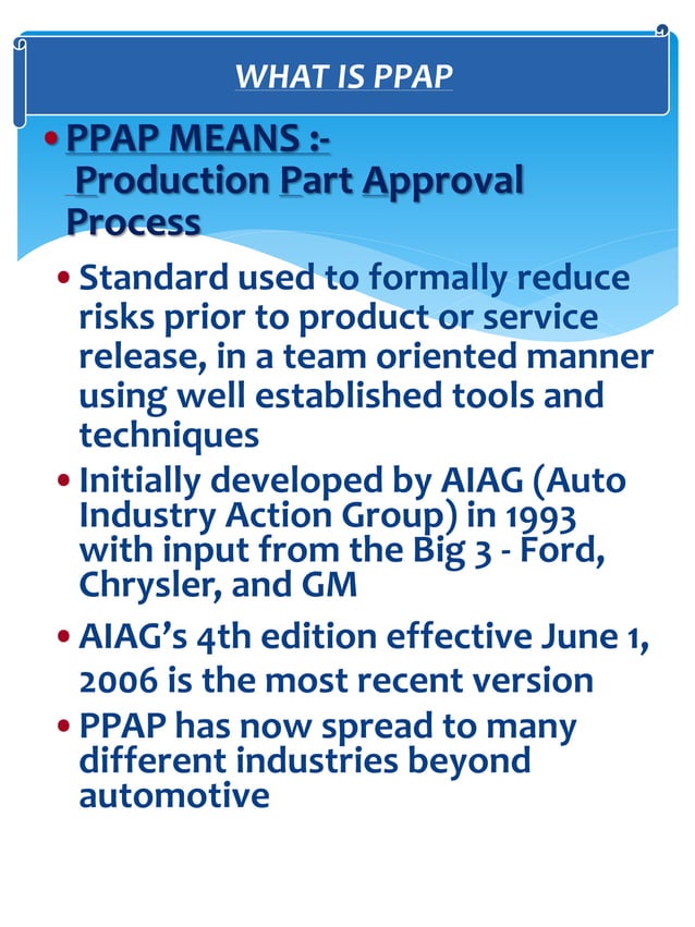 Production part approval process ppt 1 | PPTX