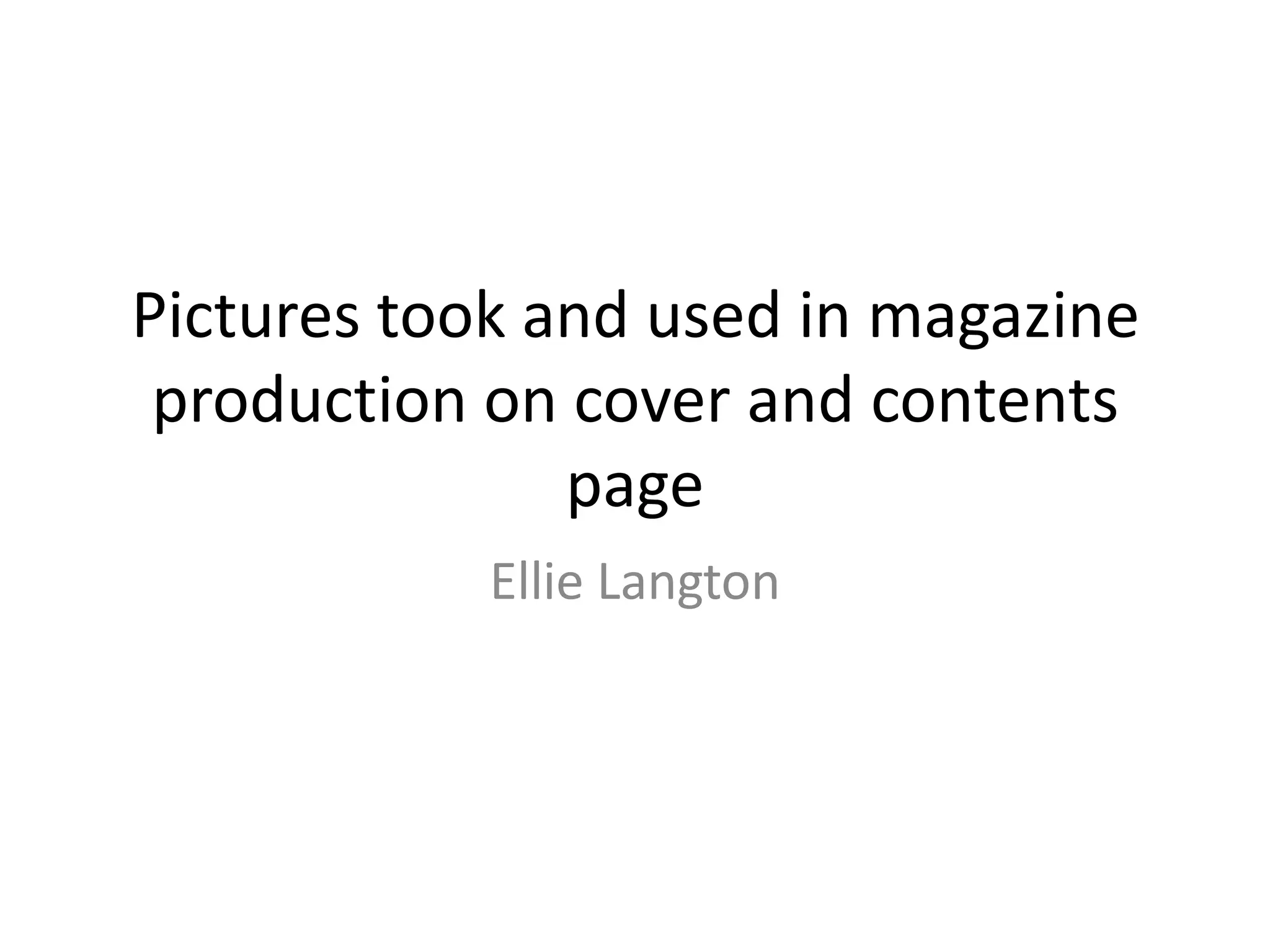 Production pics | PPT