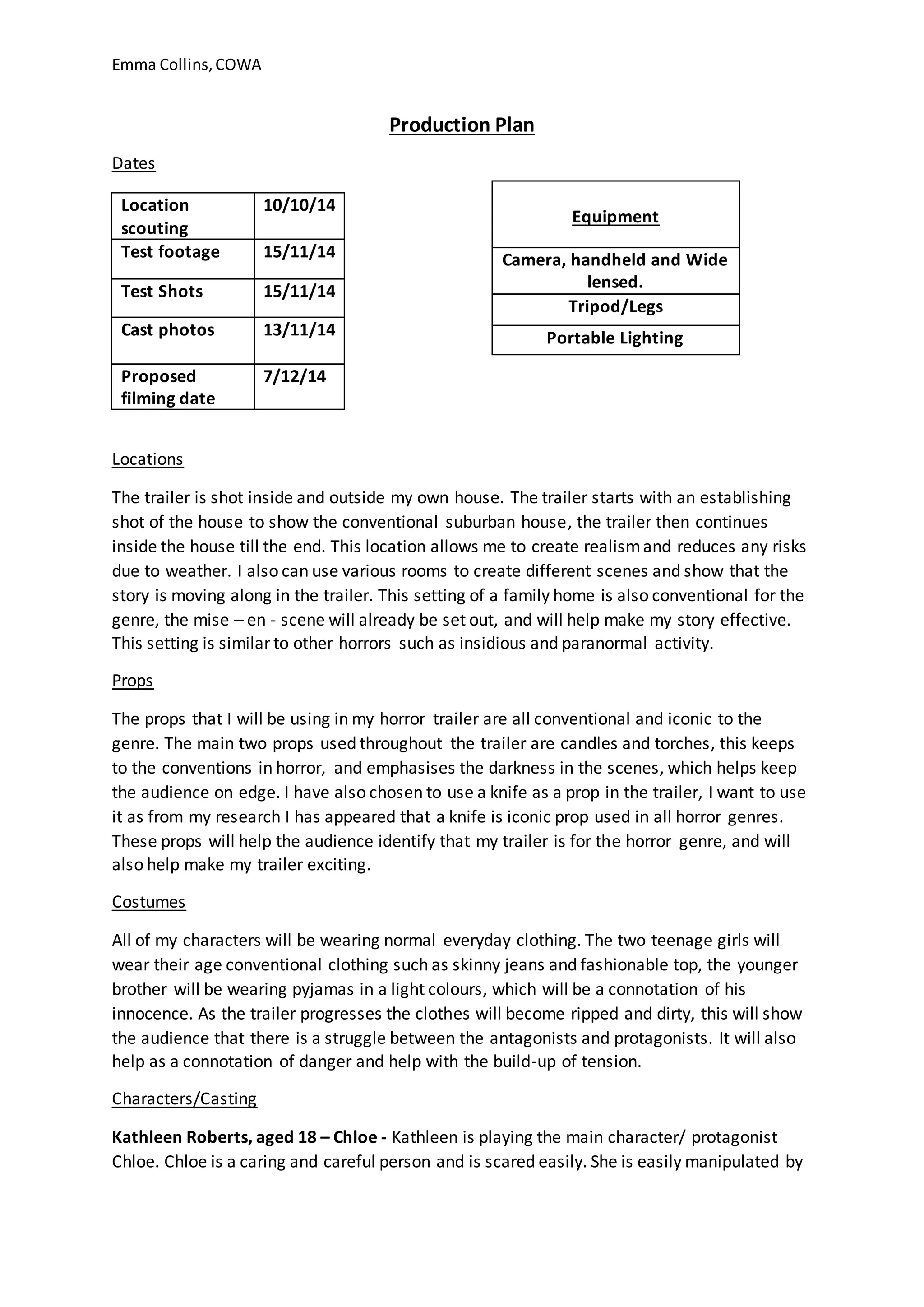 Production plan | PDF
