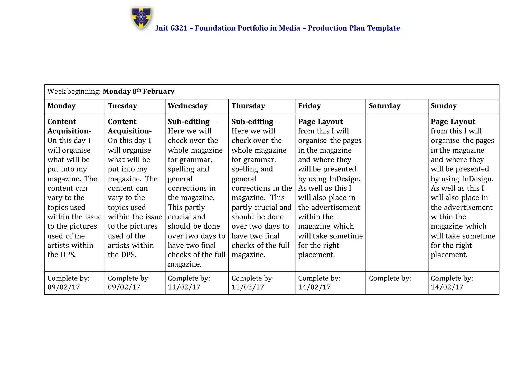 KINGS Production plan | PPT
