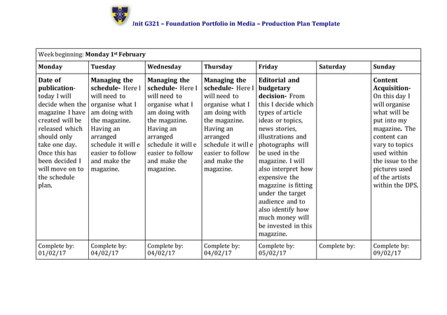 KINGS Production plan | PPT