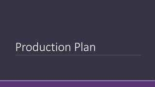 Production plan | PPT