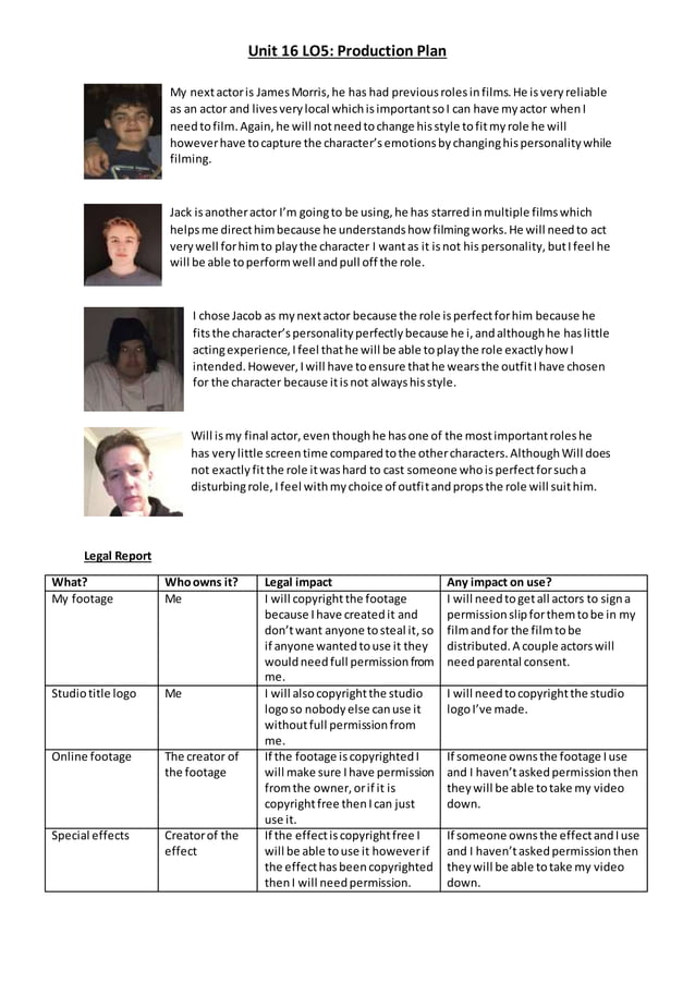 Production plan | PDF