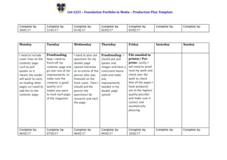 Production plan template | DOCX