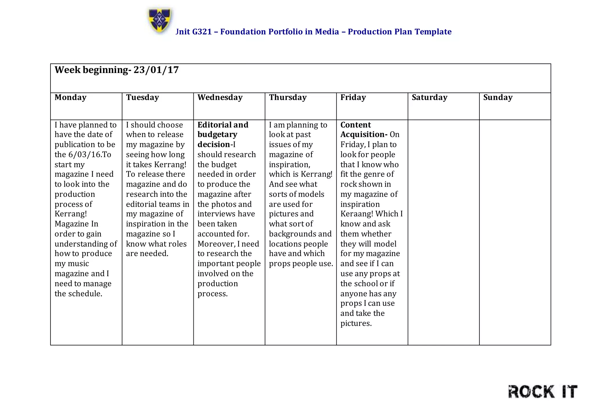 Production plan template | PPT