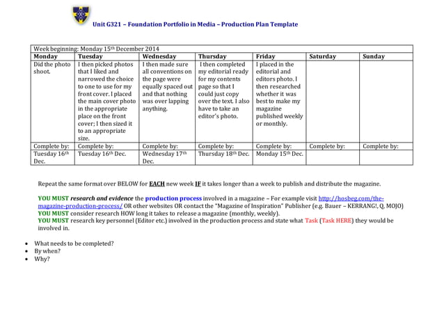 Production Plan | DOCX