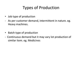 Production planing & control | PPT