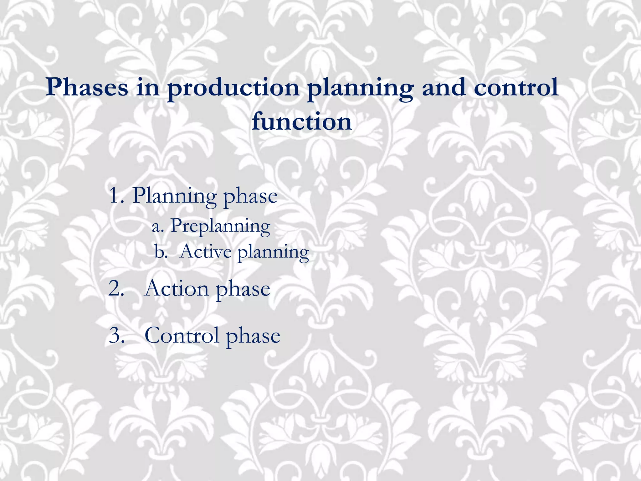 Production planning | PPTX