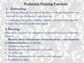 Production planning | PPTX