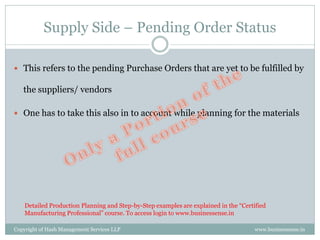 Production planning english | PDF