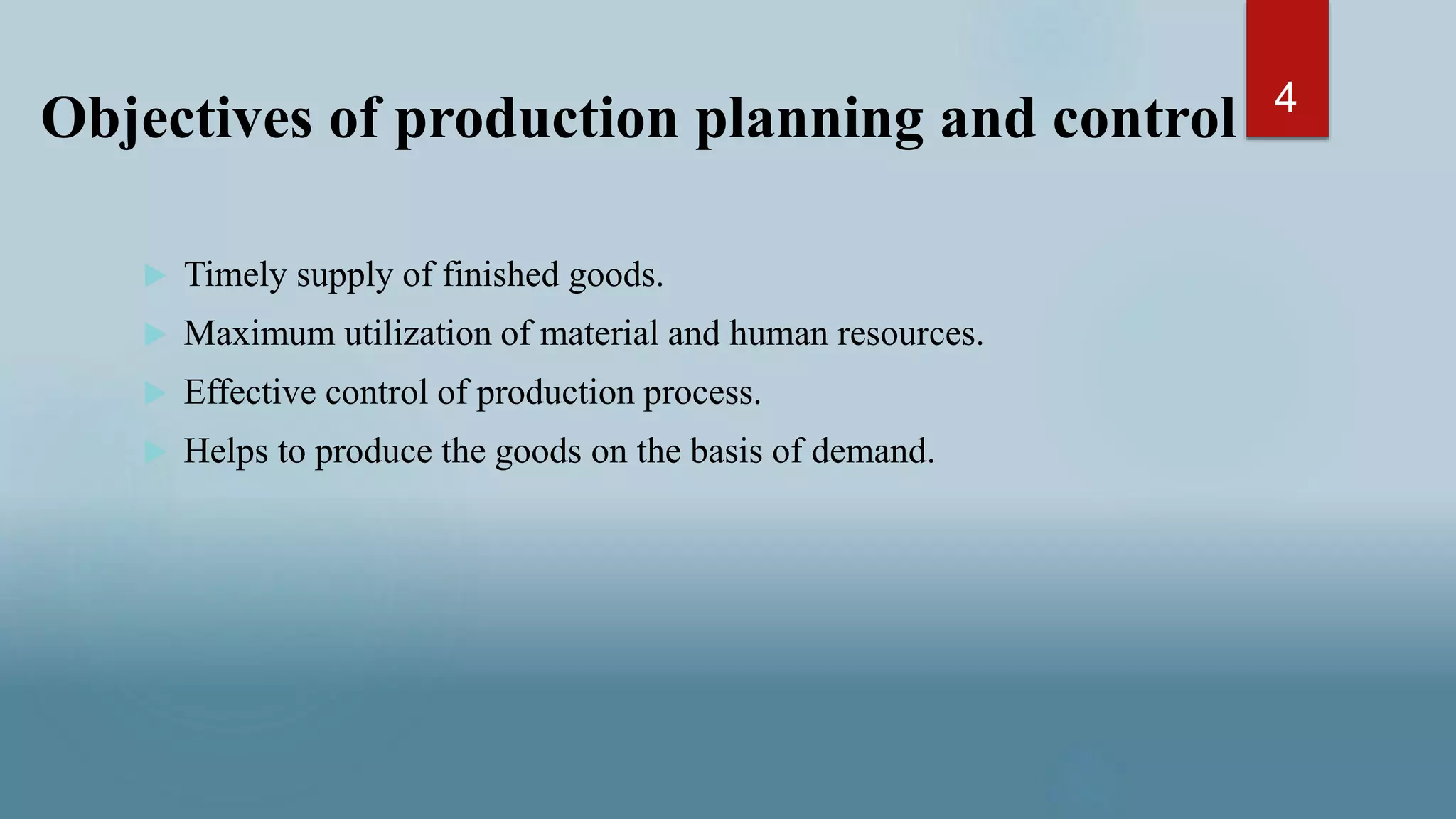 Production planning and control | PPTX