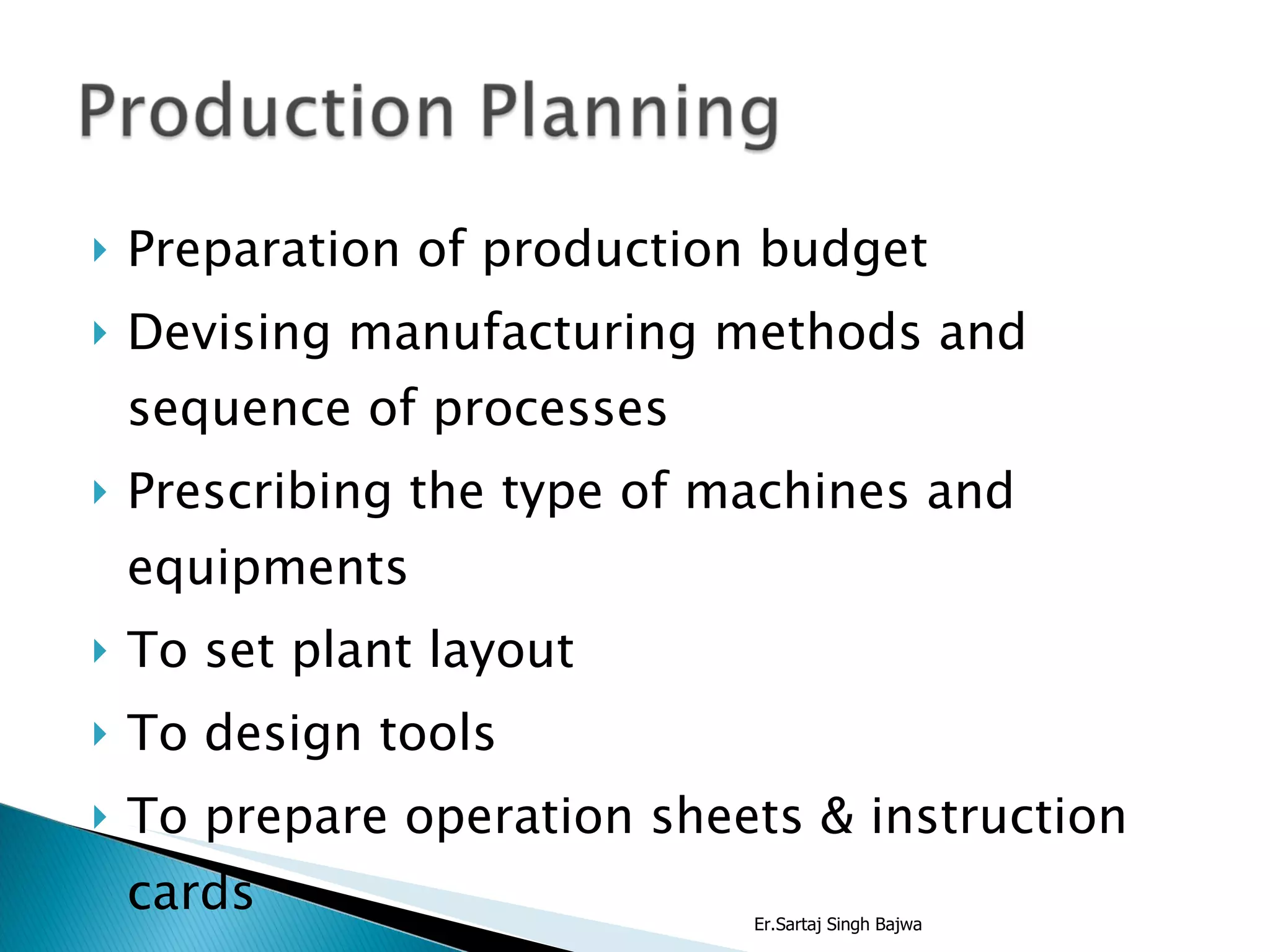 Production planning and control | PPT