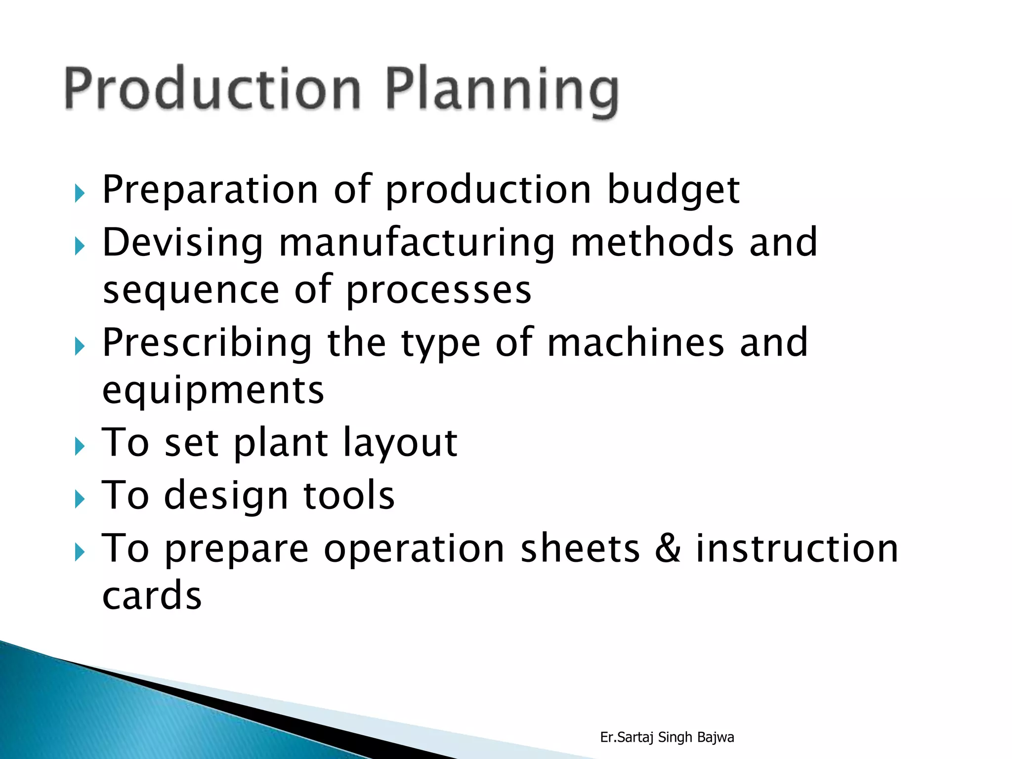 Production planning and control | PPT