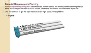 Production planning and control | PPTX