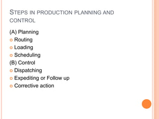 Production planning and control | PPTX