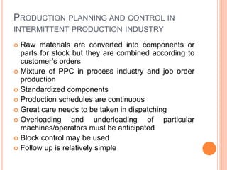 Production planning and control | PPTX