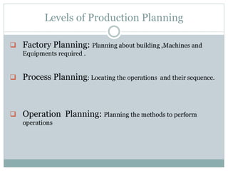 Production Planning and Control | PPTX