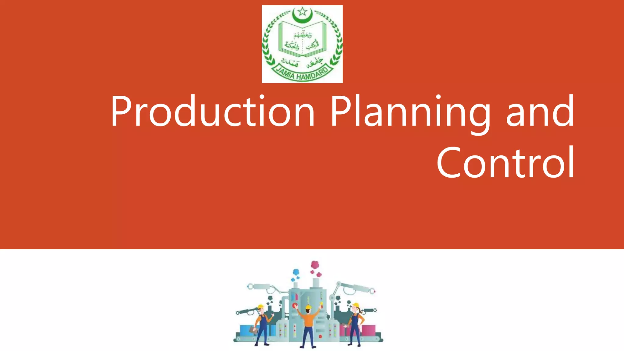 Production planning and control | PPT