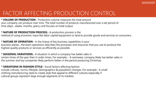 Production planning and control | PPT