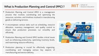 Production Planning and Control in Materials Management | PPT