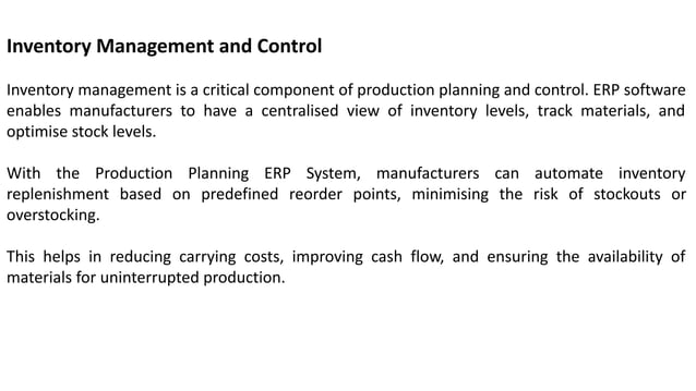 Production Planning and Control How to Optimise Your Manufacturing ...