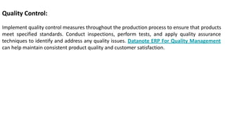 Production Planning and Control How to Optimise Your Manufacturing ...