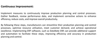 Production Planning and Control How to Optimise Your Manufacturing ...