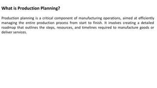 Production Planning and Control How to Optimise Your Manufacturing ...