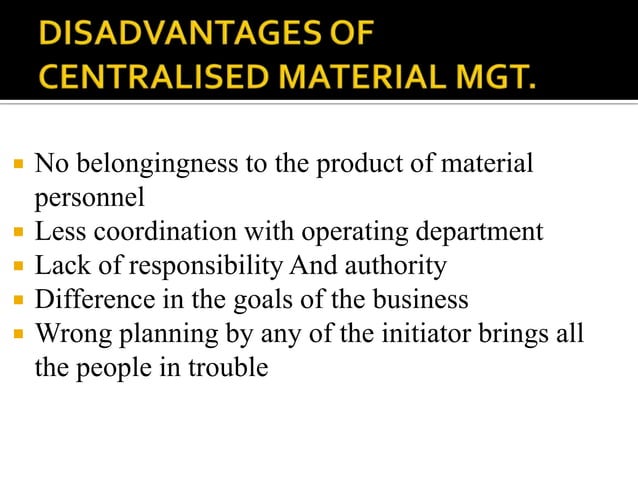 Production planning and control & organization of material mgt | PPT