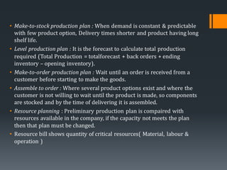Production planning and Control, Sale's forecasting | PDF