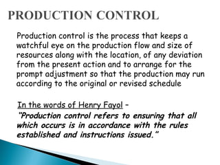 Production planning & control | PPT