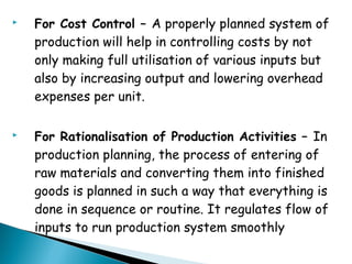 Production planning & control | PPT