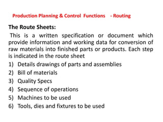 Production planning & control | PPTX