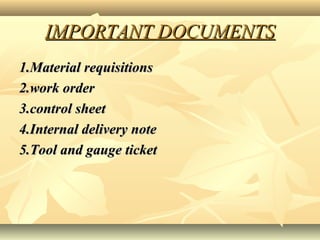 Production planning & control | PPT | Manufacturing Industry | Industries