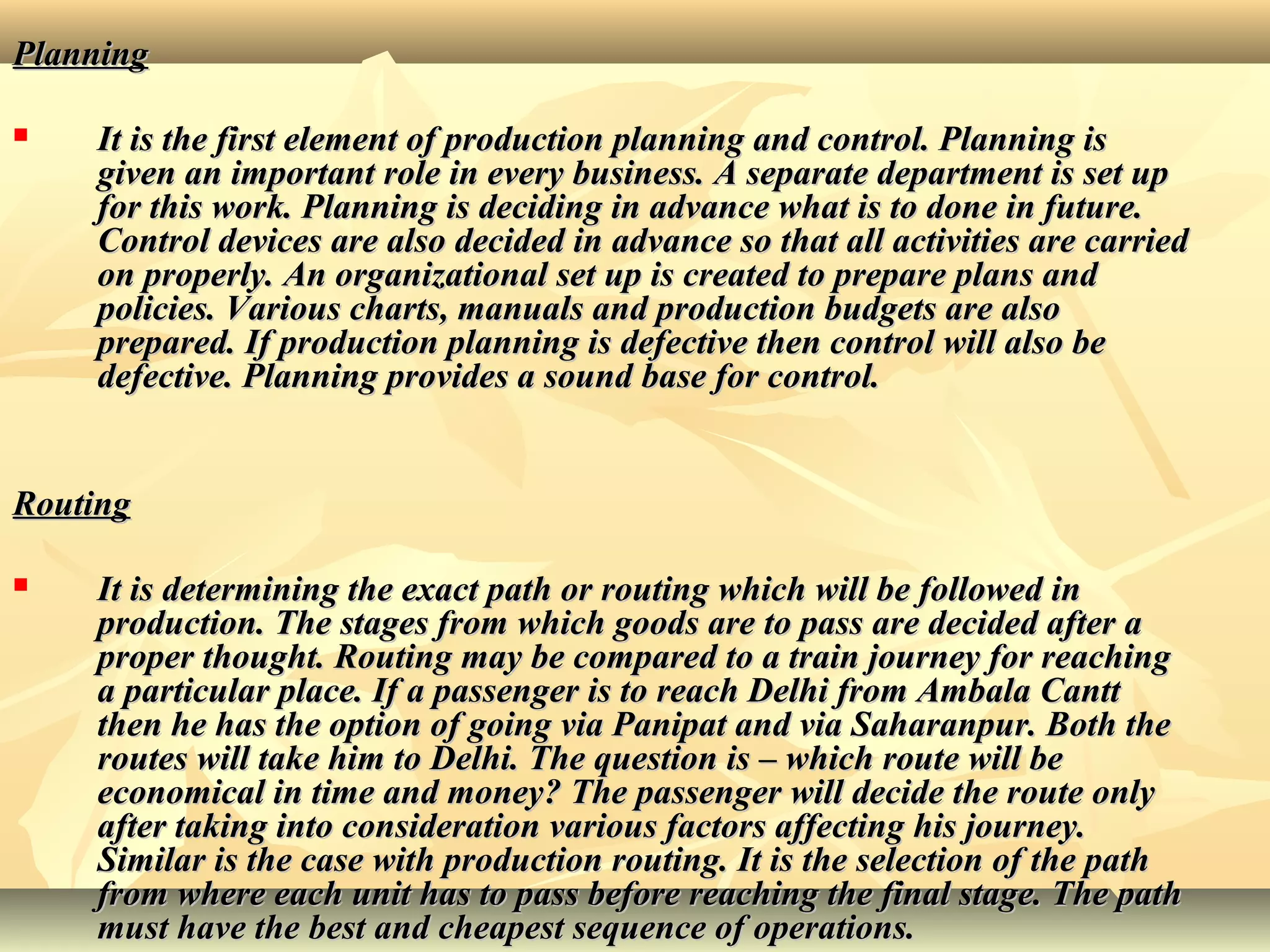 Production planning & control | PPT