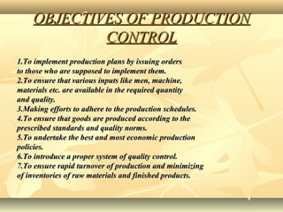 Production planning & control | PPT