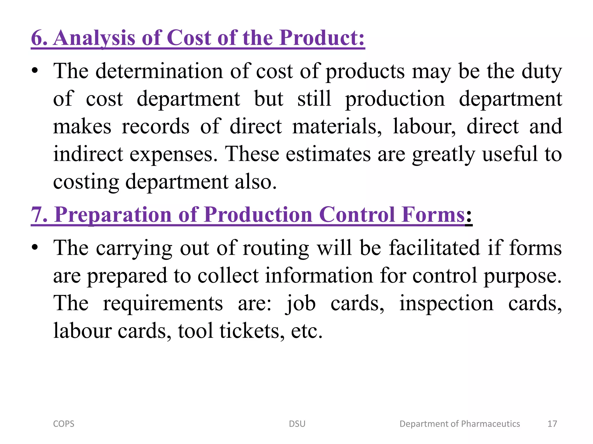 Production and planning control | PPTX