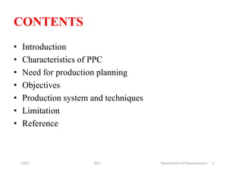 Production and planning control | PPTX