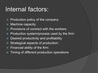 Production planning & control | PPT