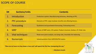 Production planning and control - PPC | PDF