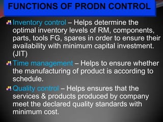 Productionplanning control power point presentation | PPTX | Logistics ...