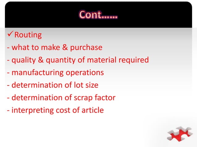 Production Planning Control (ppc ) | PPT