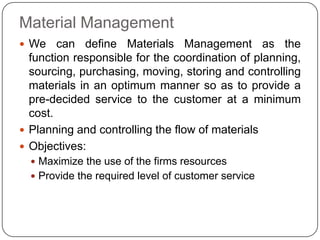 Production planning & control(ppc) | PPTX