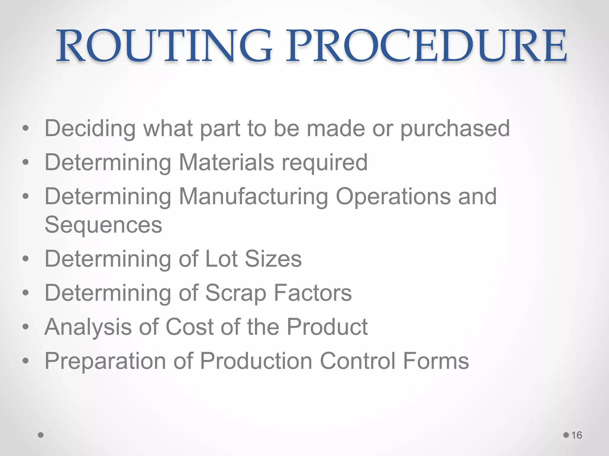 Production planning control ppt | PPTX