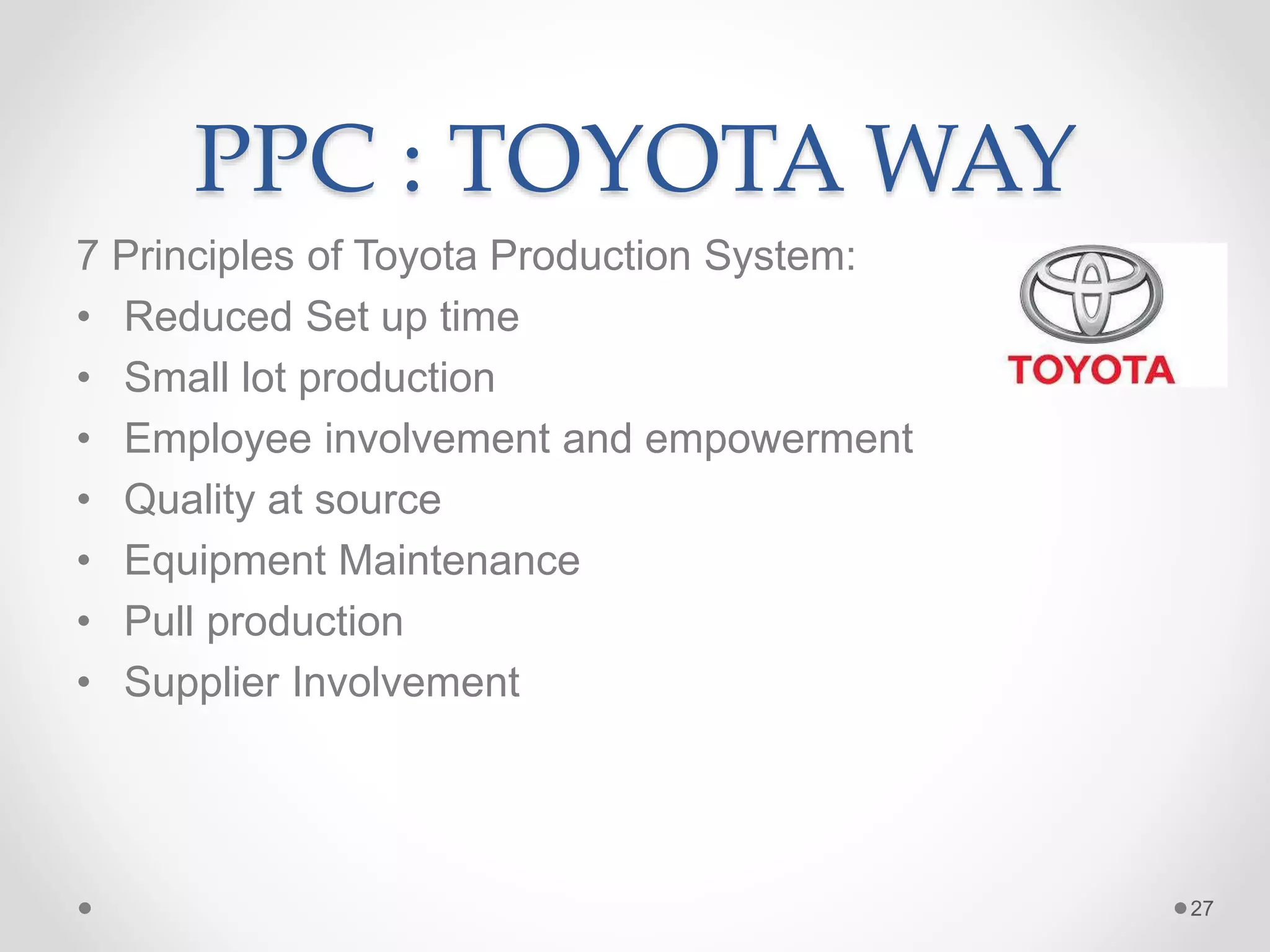 Production planning control ppt | PPTX