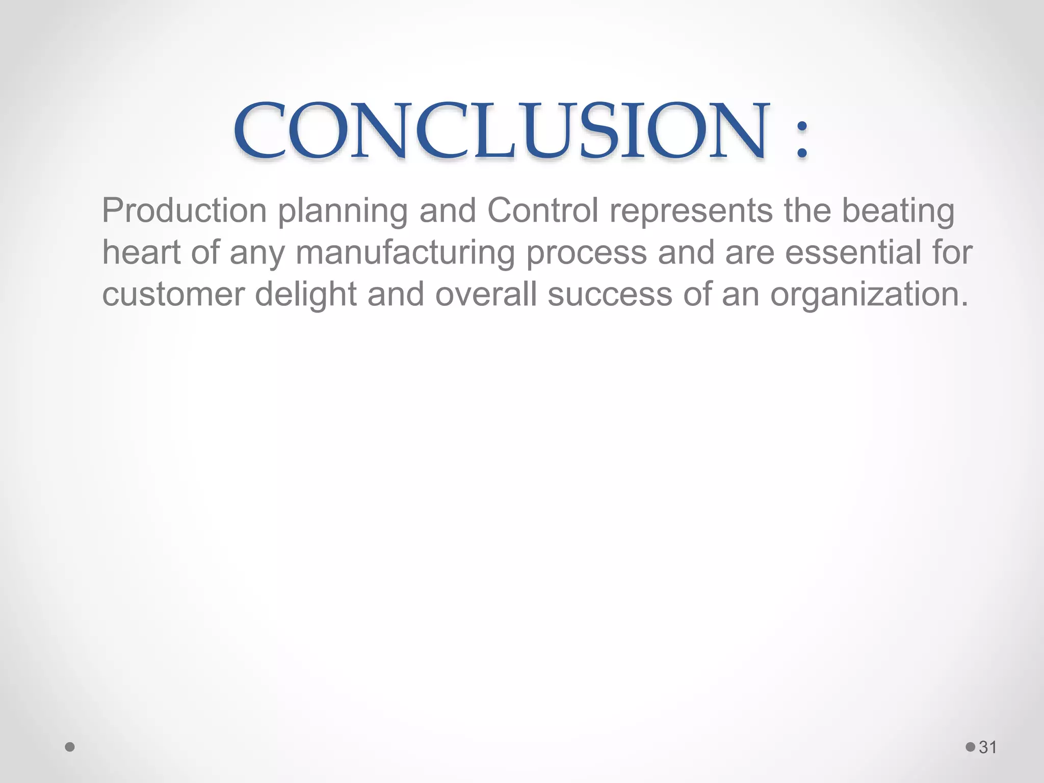 Production planning control ppt | PPTX