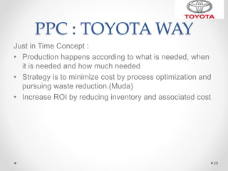 Production planning control ppt | PPTX
